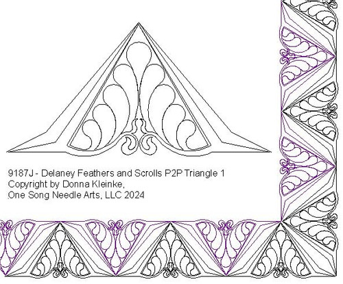 Delaney Feathers and Scrolls P2P Triangle 1 - #9187J (In Pkg 16-May ...
