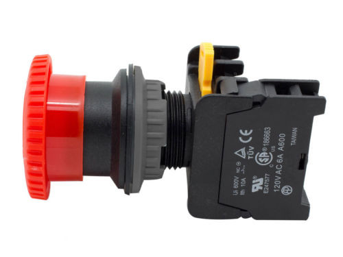 Auspicious LMB22 ATI Red 22mm Emergency Stop Push Button Switch EStop ...