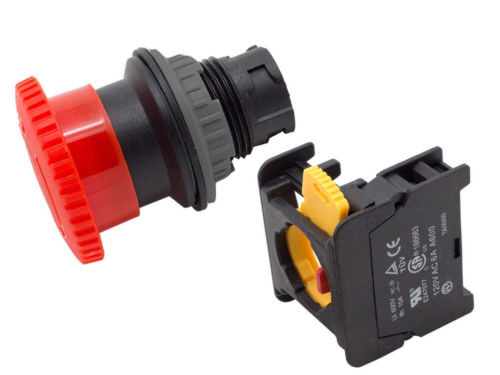 Auspicious LMB30 ATI Red 30mm Emergency Stop Push Button Switch EStop ...