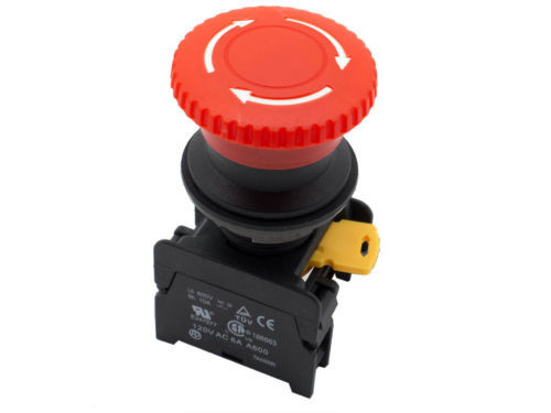 Auspicious LMB30 ATI Red 30mm Emergency Stop Push Button Switch EStop ...