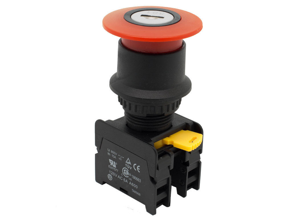Auspicious LMB30 ATI Red 30mm Emergency Stop Push Button Switch EStop ...