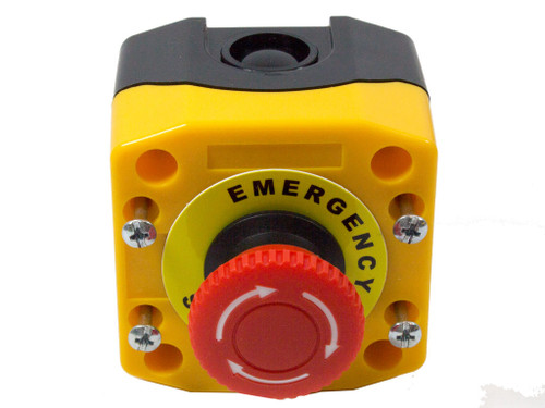 Auspicious B1LMB Illuminated LED Red 22mm 1NC Push Button Emergency ...