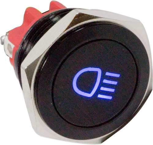 Alpinetech PLB16MS 16mm 5/8" 12V LED Metal Signal Indicator Pilot Dash ...