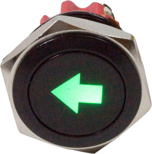 Alpinetech PLB16MS 16mm 5/8" 12V LED Metal Signal Indicator Pilot Dash ...