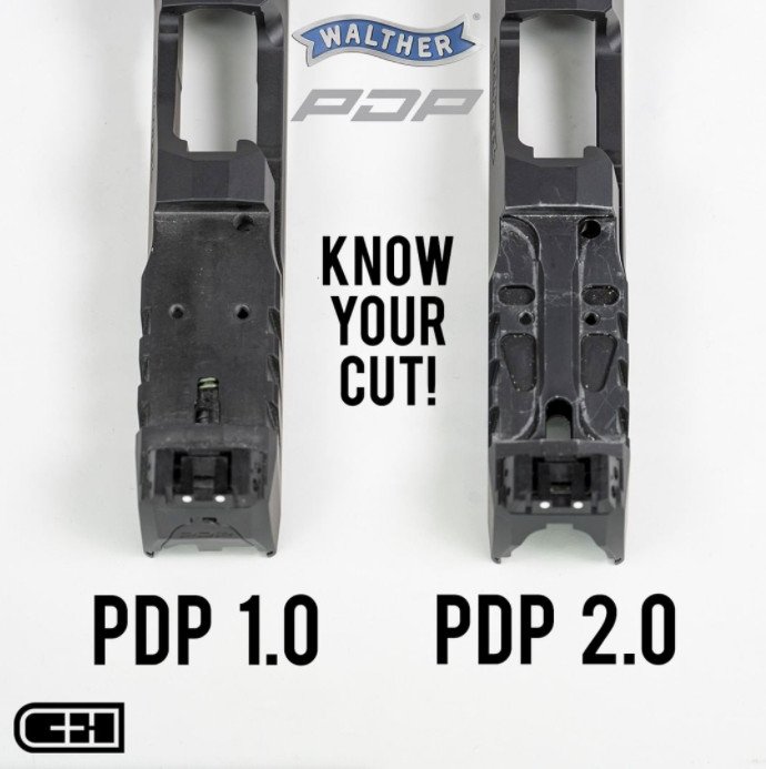 WALTHER PDP 2.0 RED DOT OPTIC MOUNT ADAPTER PLATES