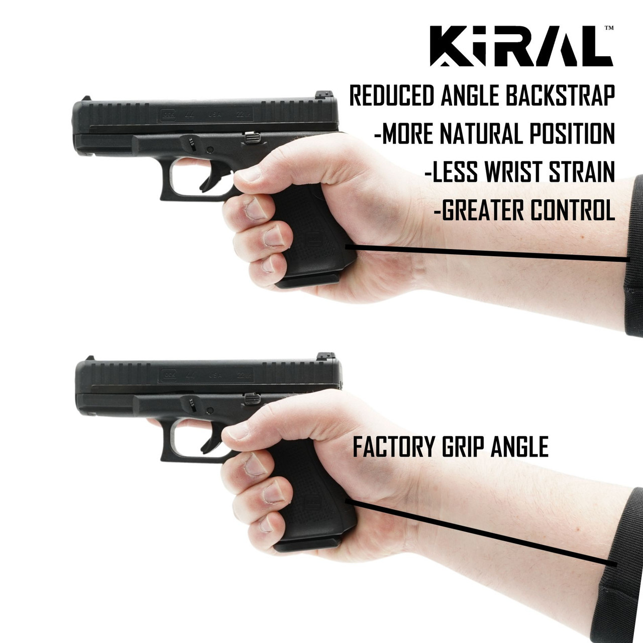 Kiral Reduced Angle Backstrap for Glock® Pistols | BSPS