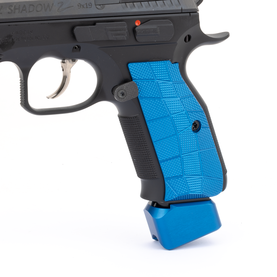 CZ Shadow 2 Magazine Base Pads Brass +0 by LOK Grips | BSPS