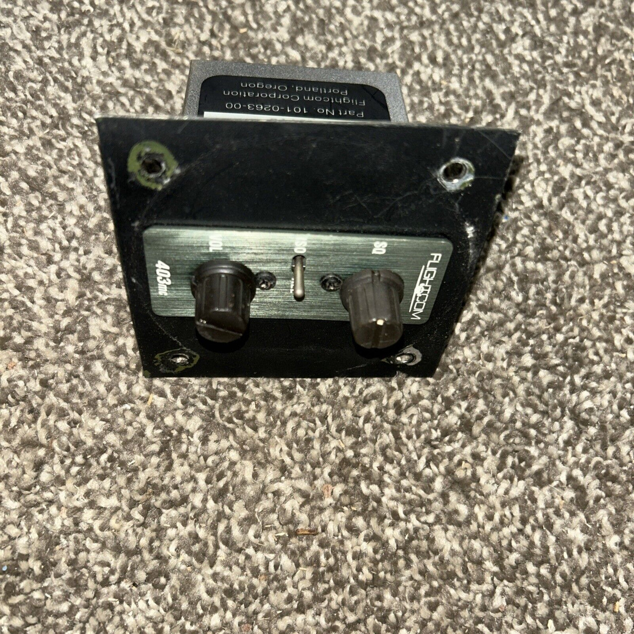 Flightcom 403MC Intercom P/N 101-0263-00 (as removed) - Fatman's ...