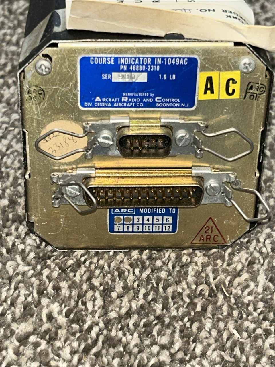 ARC Course Deviation Indicator Model IN-1049AC (As-Removed / Cessna 414 ...