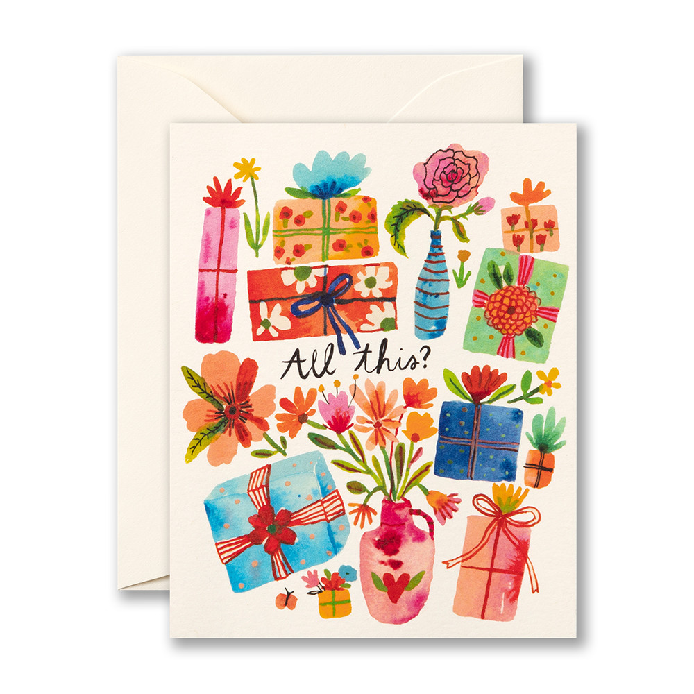 Love Muchly Greeting Cards – Birthday Card | Card Front: "All this ...
