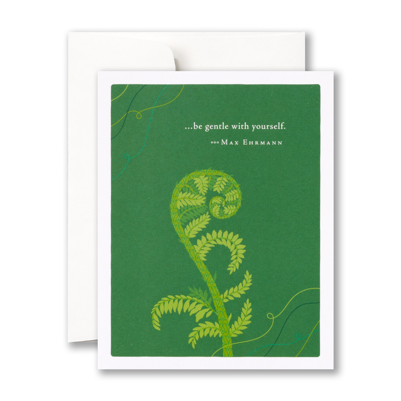 Positively Green Greeting Cards - Get Well Card | Card Front: be gentle ...