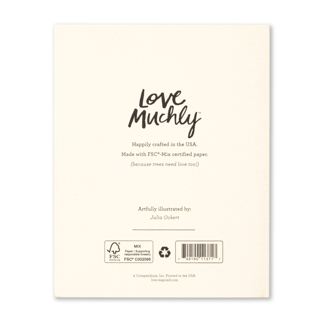 Love Muchly Greeting Cards | Thank You Card | Card Front: "My heart is ...