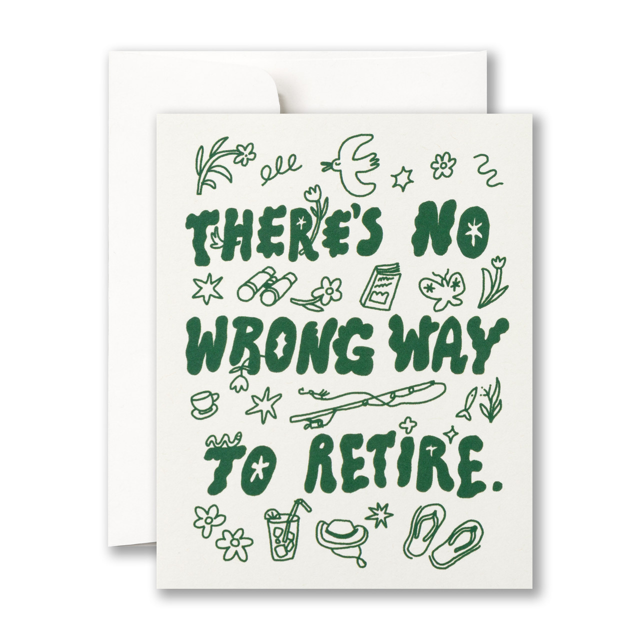 Humor Us Greeting Cards | Retirement Card | Card Front: "There’s no ...