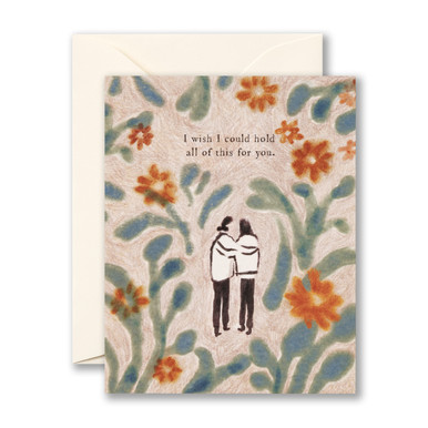 Love Muchly Greeting Cards | Tough Times Card | Card Front: "I wish I ...