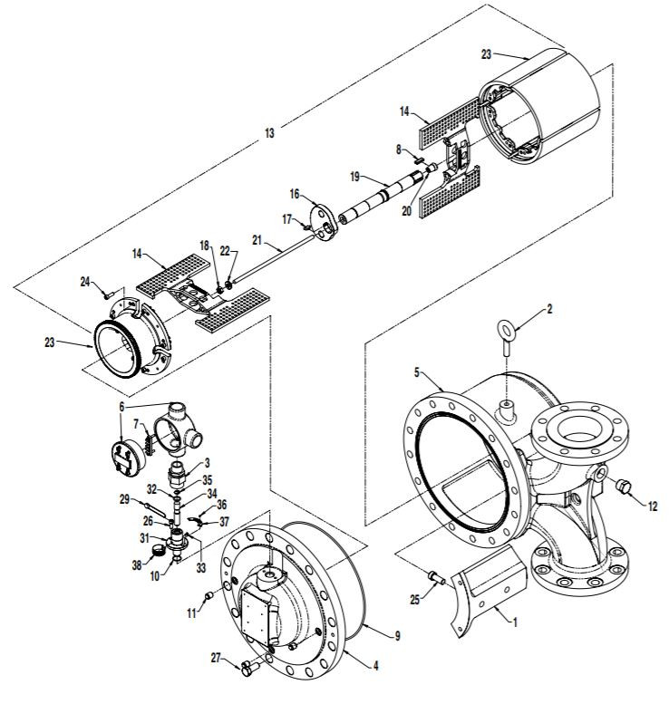 PRIME4PD - FMC (SMITH) PRIME 4 METER EXPLODED VIEW