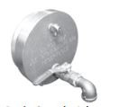 1004WC-0400 - 4" WEATHER CAP ADAPTOR, 1004, HANDLE AND CHAIN, ALUM ...