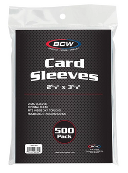 BCW Standard Card Sleeves 500ct Pack - The Baseball Card King, Inc.