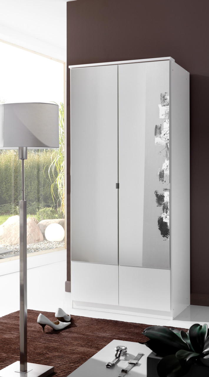 2 door white wardrobe store