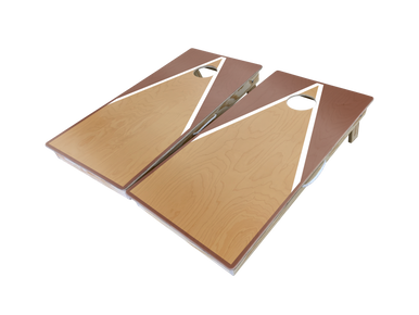 Red Mahogany Triangle Cornhole Board Set - Your Cornhole Store