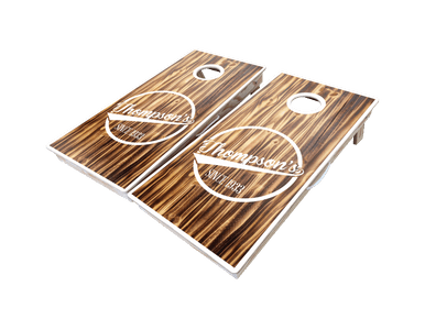 Burned Wood Design Custom Cornhole Boards - Your Cornhole Store