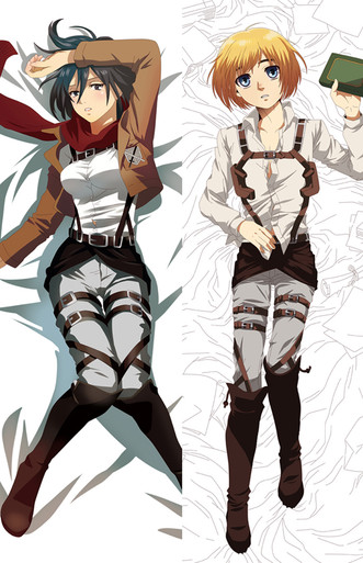 Armin and Mikasa Ackerman Dakimakura Body Pillow Cover