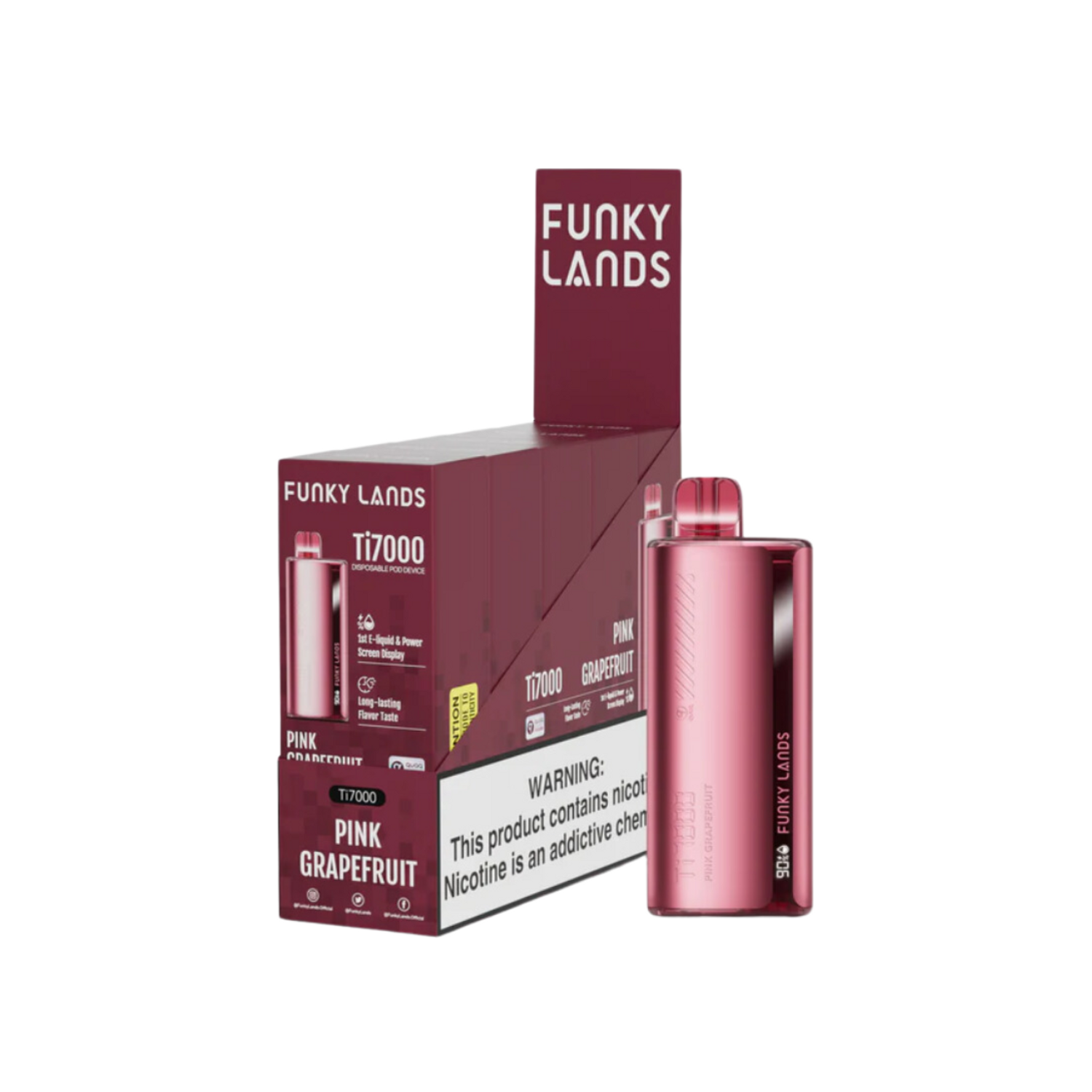 FUNKY REPUBLIC TI7000 BY ELFBAR 7000 PUFFS DISPOSABLES DISPLAY OF 5 FUNKY REPUBLIC TI7000 BY ELFBAR 7000 PUFFS DISPOSABLES DISPLAY OF 5