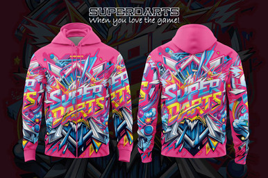 SUPERDARTS Pink Flash Zip-up Hoodie