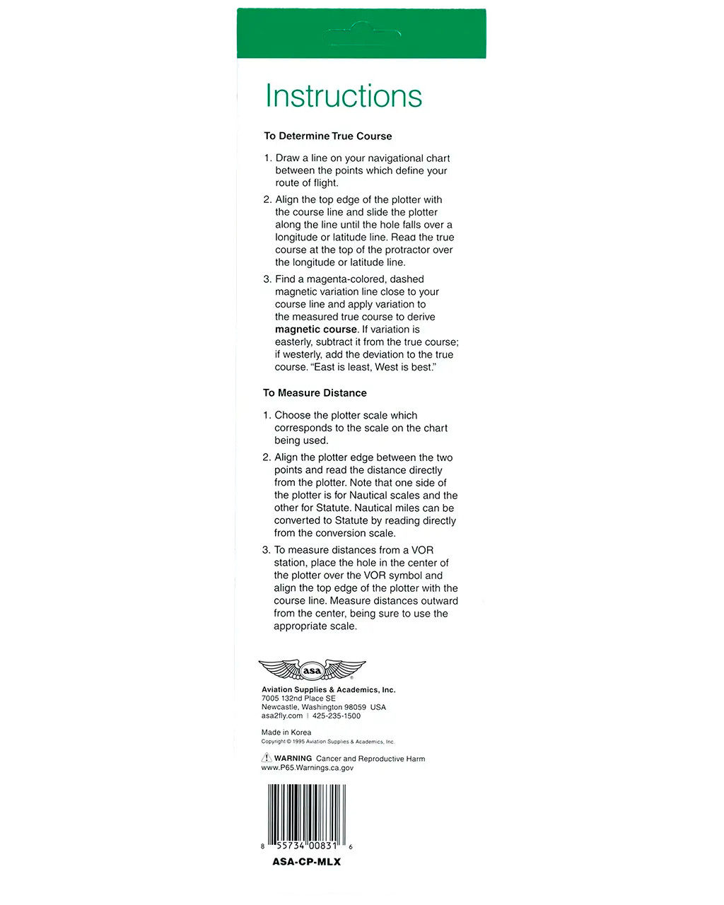 Micro Aviation Plotter Asa Pilot Supplies