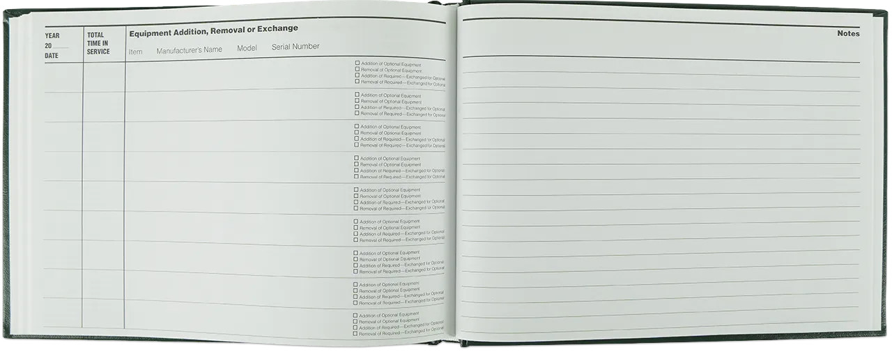 The Standard® Aircraft Log (Hardcover) | ASA