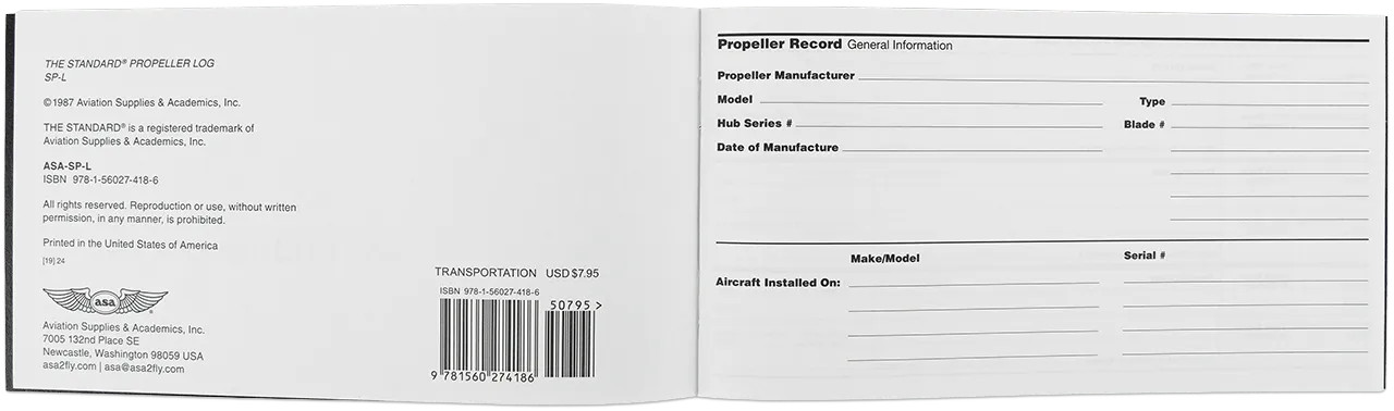 The Standard® Propeller Log | ASA