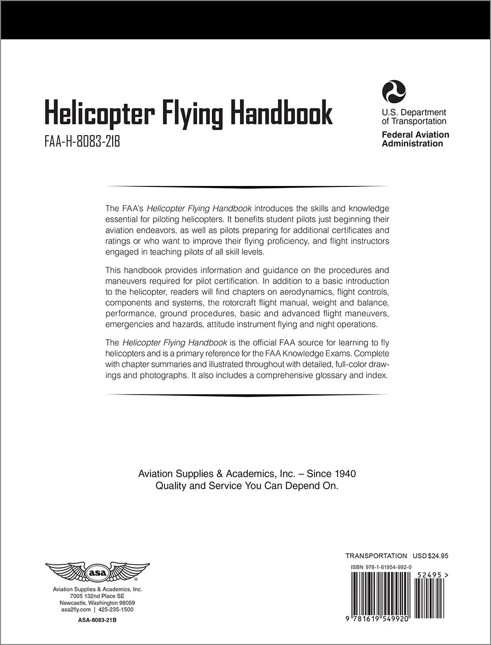 Helicopter Flying Handbook | ASA