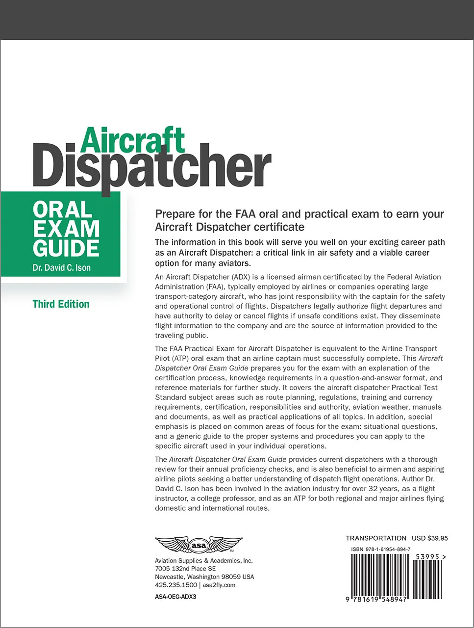 Aircraft Dispatcher Oral Exam Guide | ASA