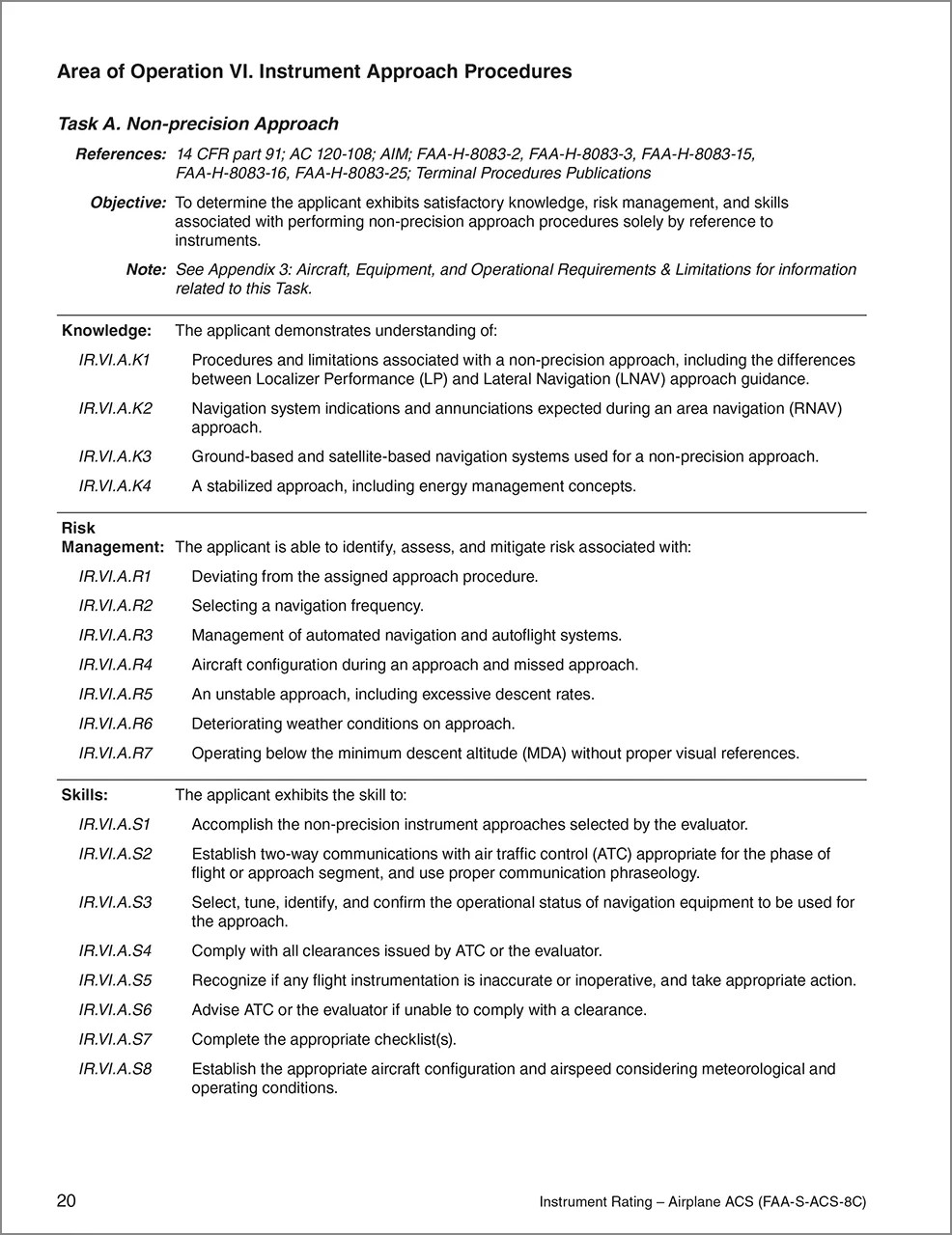 Instrument Rating Airplane ACS-8C (Softcover)