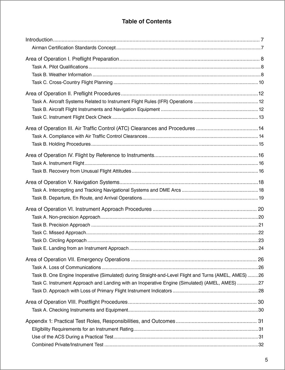 Instrument Rating Airplane ACS-8C (Softcover)
