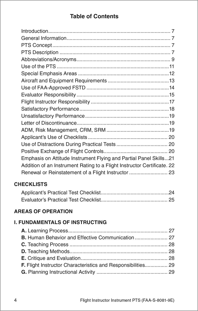 CFI Instrument Airplane Helicopter PTS 8081-9E (Softcover)