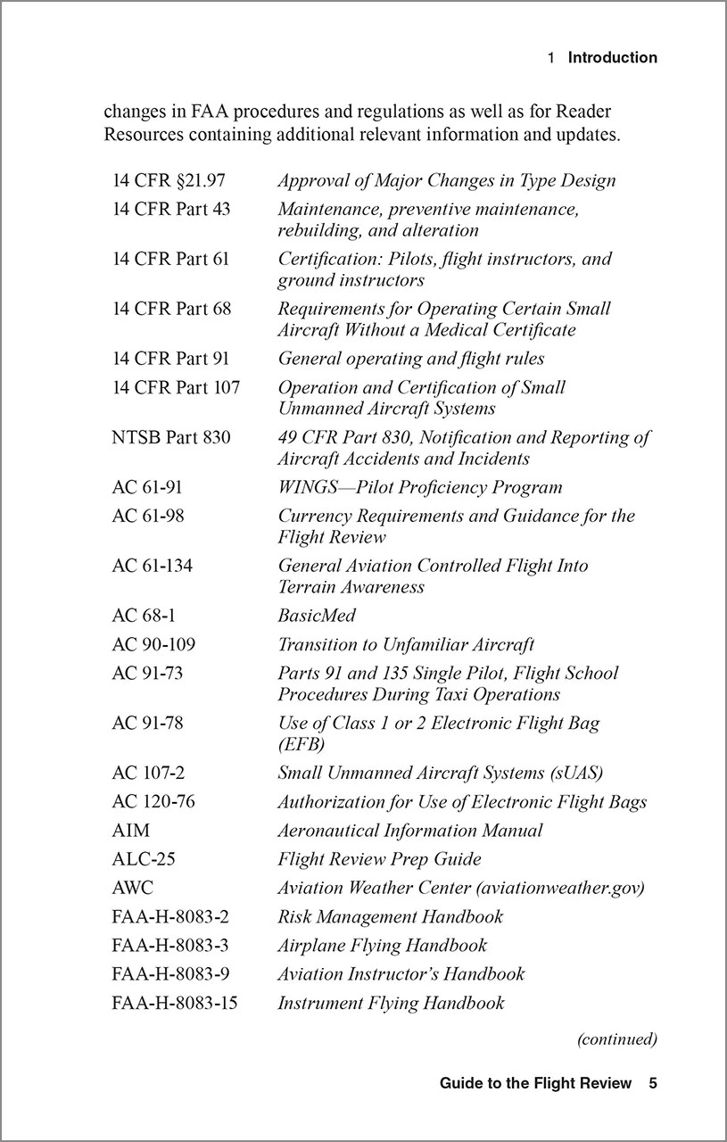 Guide to the Flight Review, Ninth Edition (Softcover)