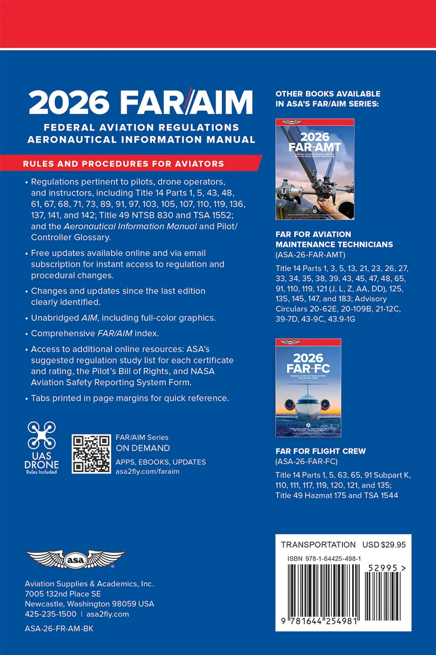 2026 FAR/AIM Federal Aviation Regulations for Pilots