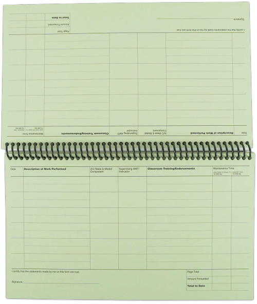 The Standard AMT Log | ASA Pilot Supplies