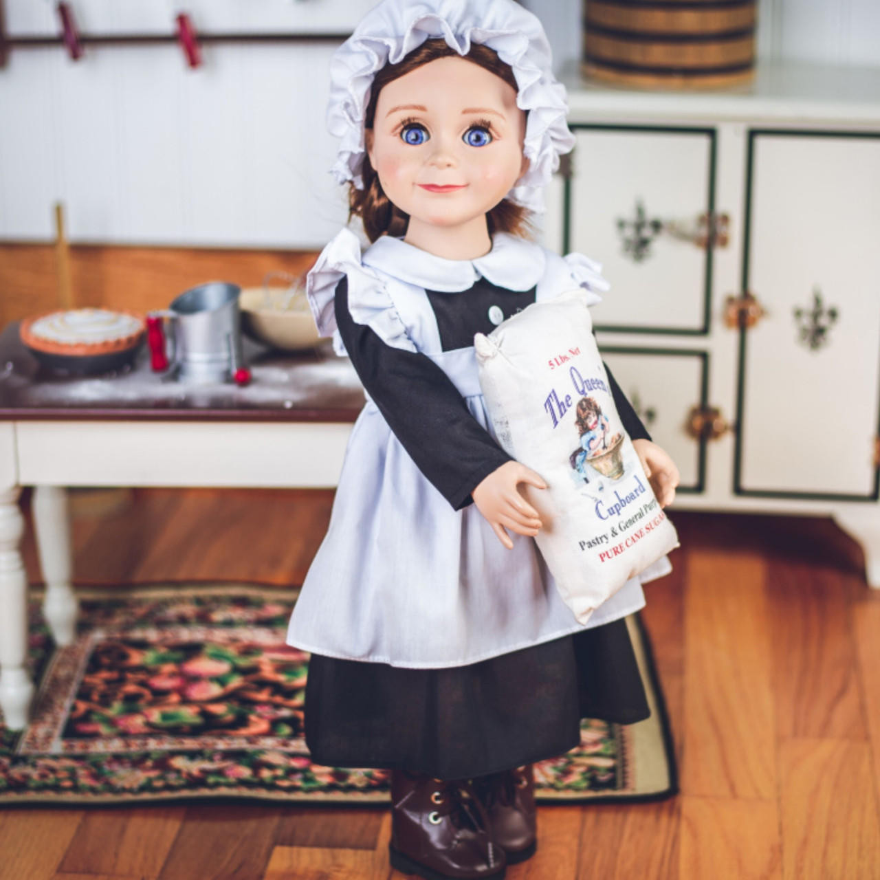 5 Pc Kitchen Maid Clothes Outfit with Boots for 18"Dolls