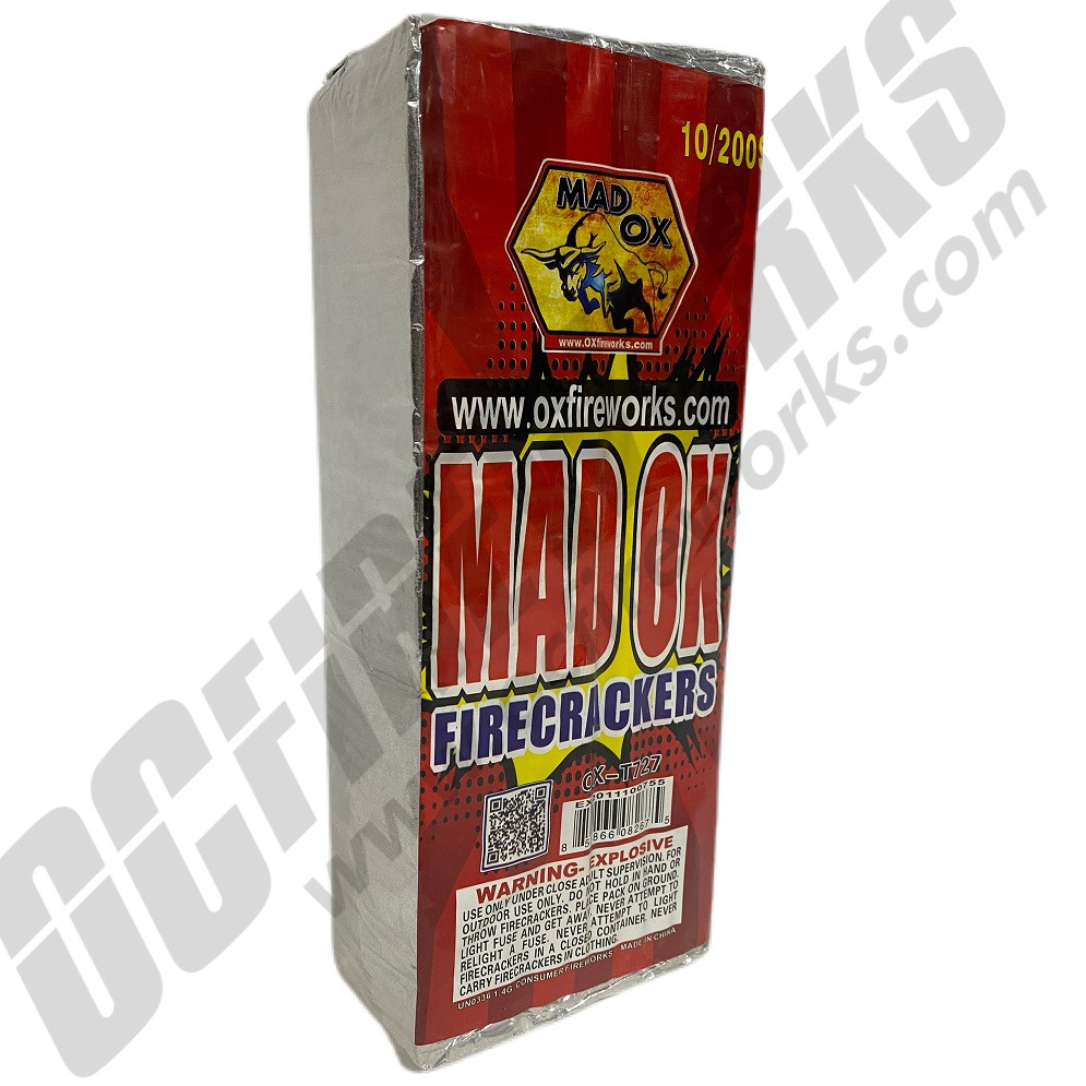 Cheap Fireworks Online | Mad Ox Firecrackers 200s Brick | OCFireworks