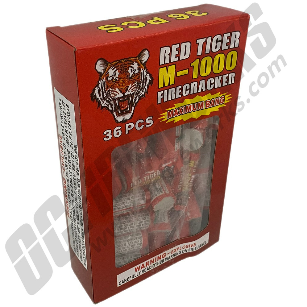 Buy Fireworks Online | Red Tiger M-1000 Firecrackers 36ct | OCFireworks
