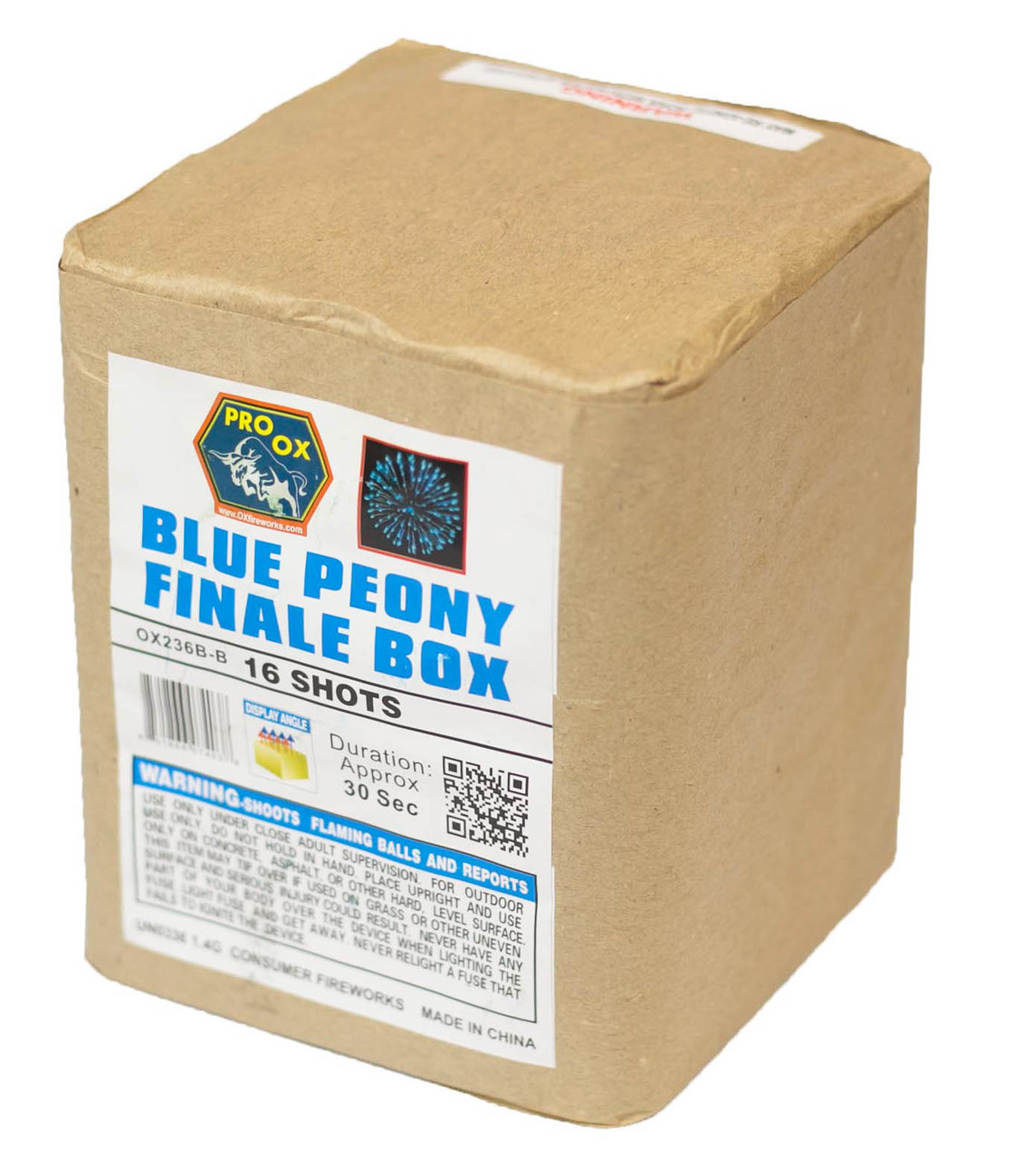 Pro Ox Blue Peony Finale Box Buy fireworks online at OCFireworks.com