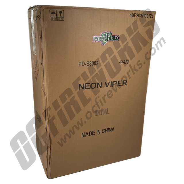 Wholesale Fireworks Neon Viper 28ct Shell Kit Case 4/28 - OCFireworks.com