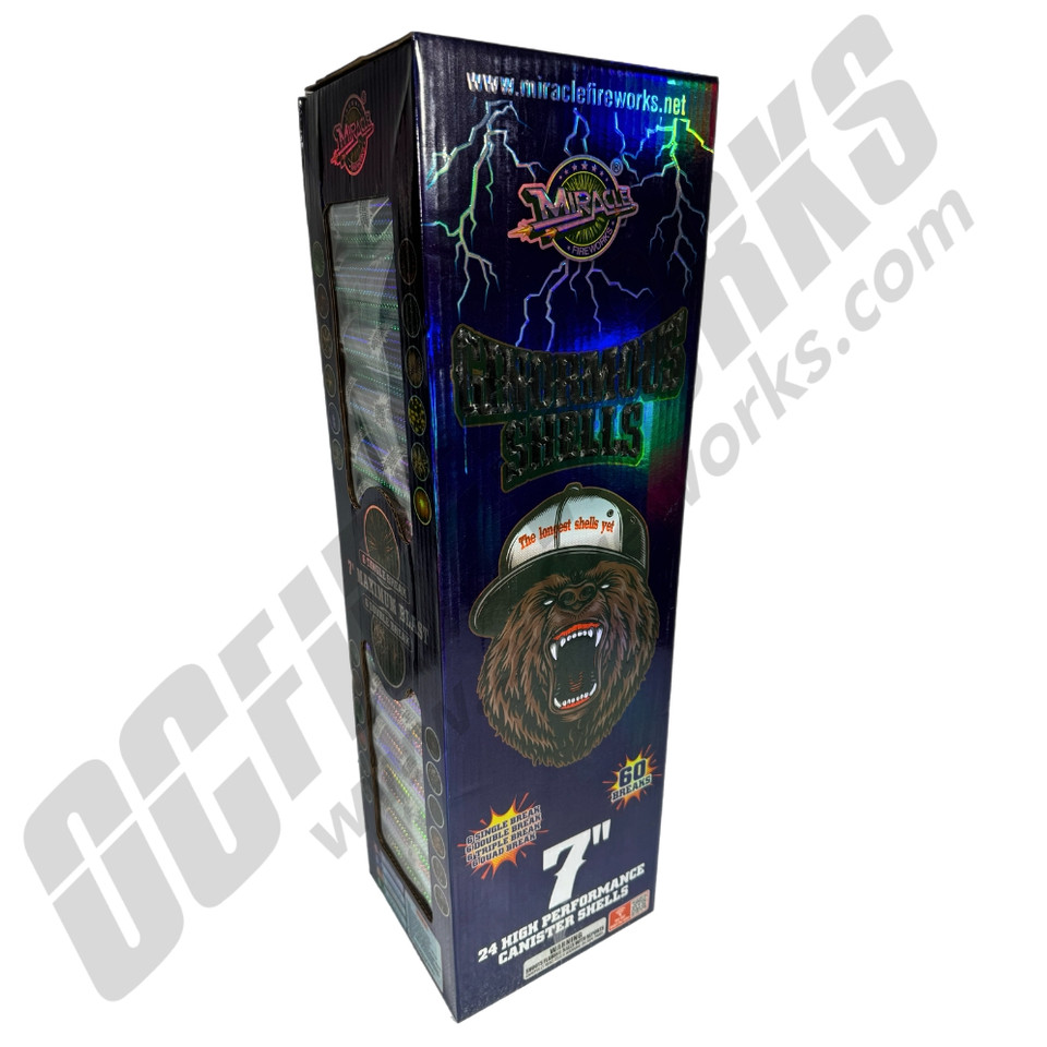 Buy Fireworks Online | Ginormous 7" 24ct Canister Shell Kit | OCFireworks