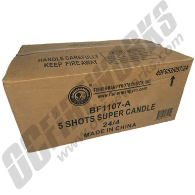 Wholesale Fireworks 5 Shot Super Candle Case 24/4