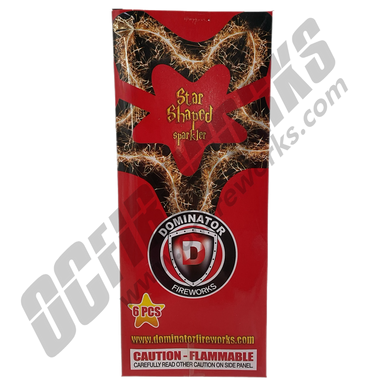 Star Shaped Sparkler 6pk - OCFireworks.com