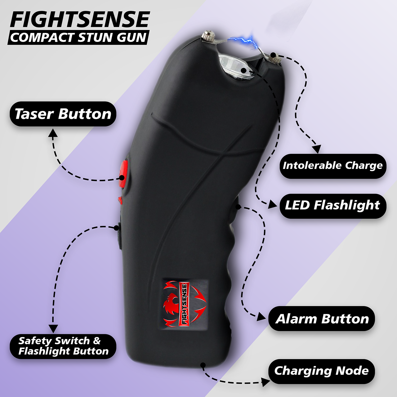 High-Voltage Stun Baton - Powerful Personal Protection Tool