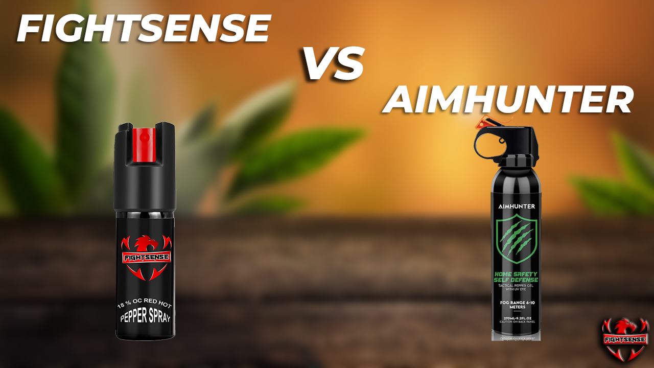Fightsense vs Aimhunter Pepper Spray Max Strength OC Pepper Spray - FIGHTSENSE
