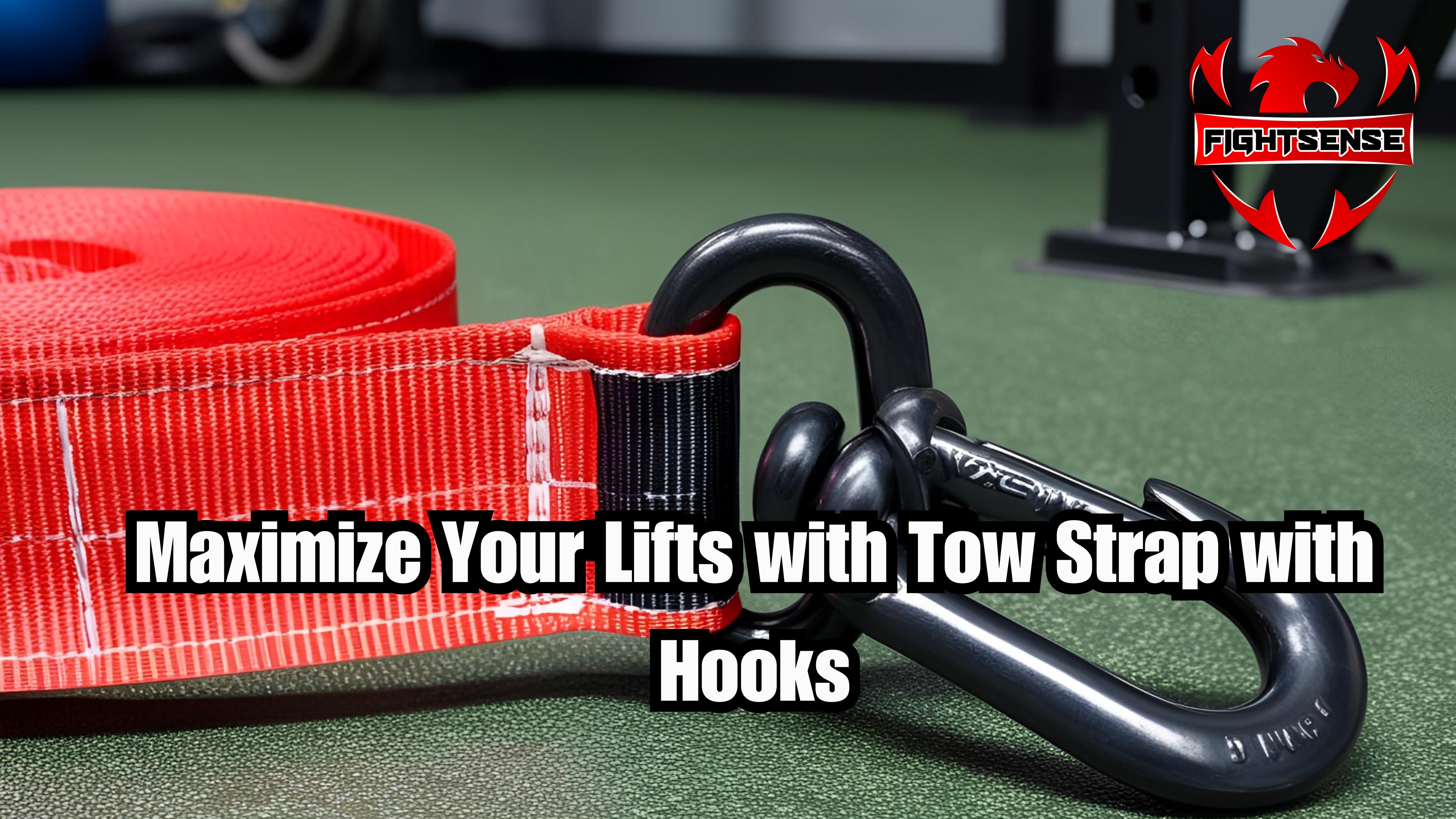 Maximize Your Lifts with Tow Strap with Hooks - FIGHTSENSE