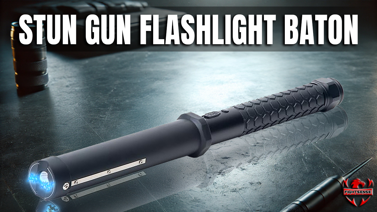 Stun Gun Flashlight Baton: Power, Precision & Protection - FIGHTSENSE